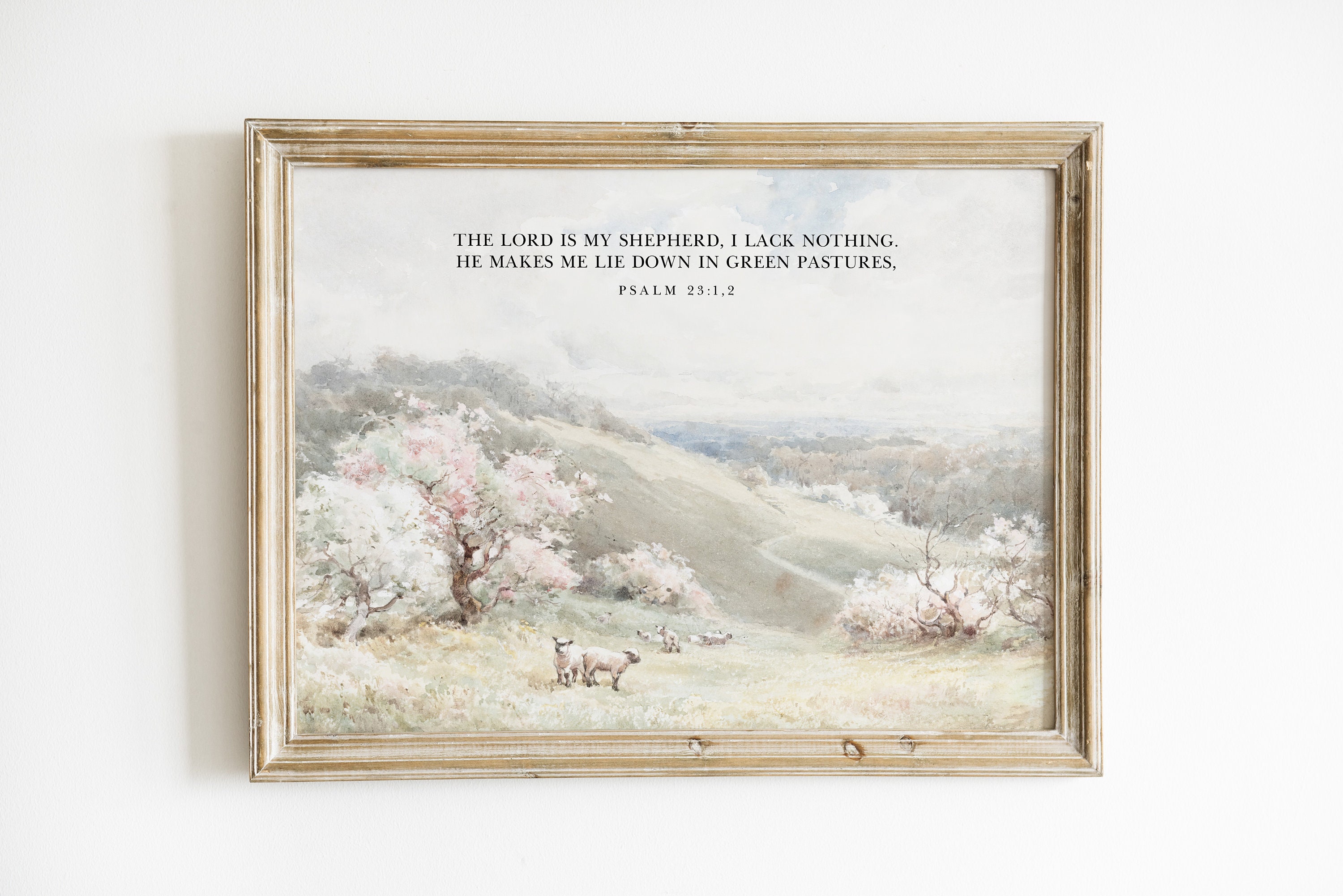 Psalm 23 the Lord is My Shepherd, PHYSICAL PRINT- GG356 - Etsy