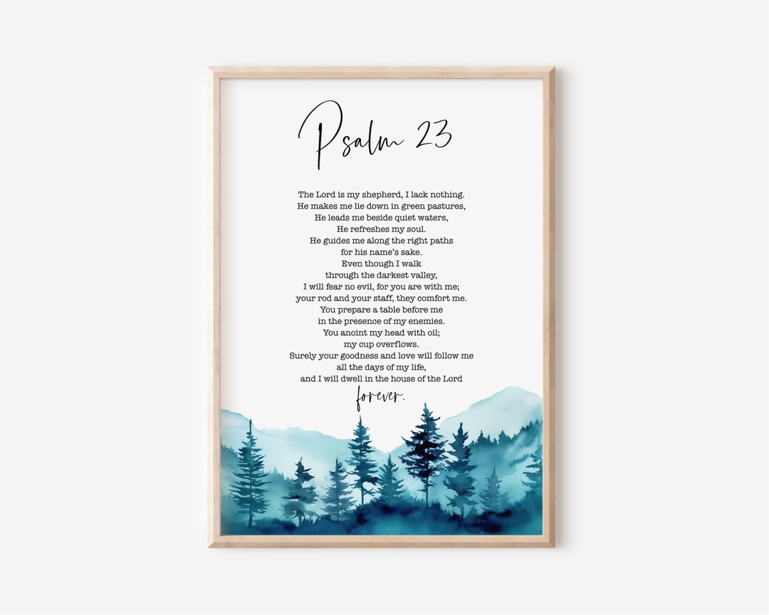 The Lord is My Shepherd - Bible Verse Poster - GG264 - Etsy