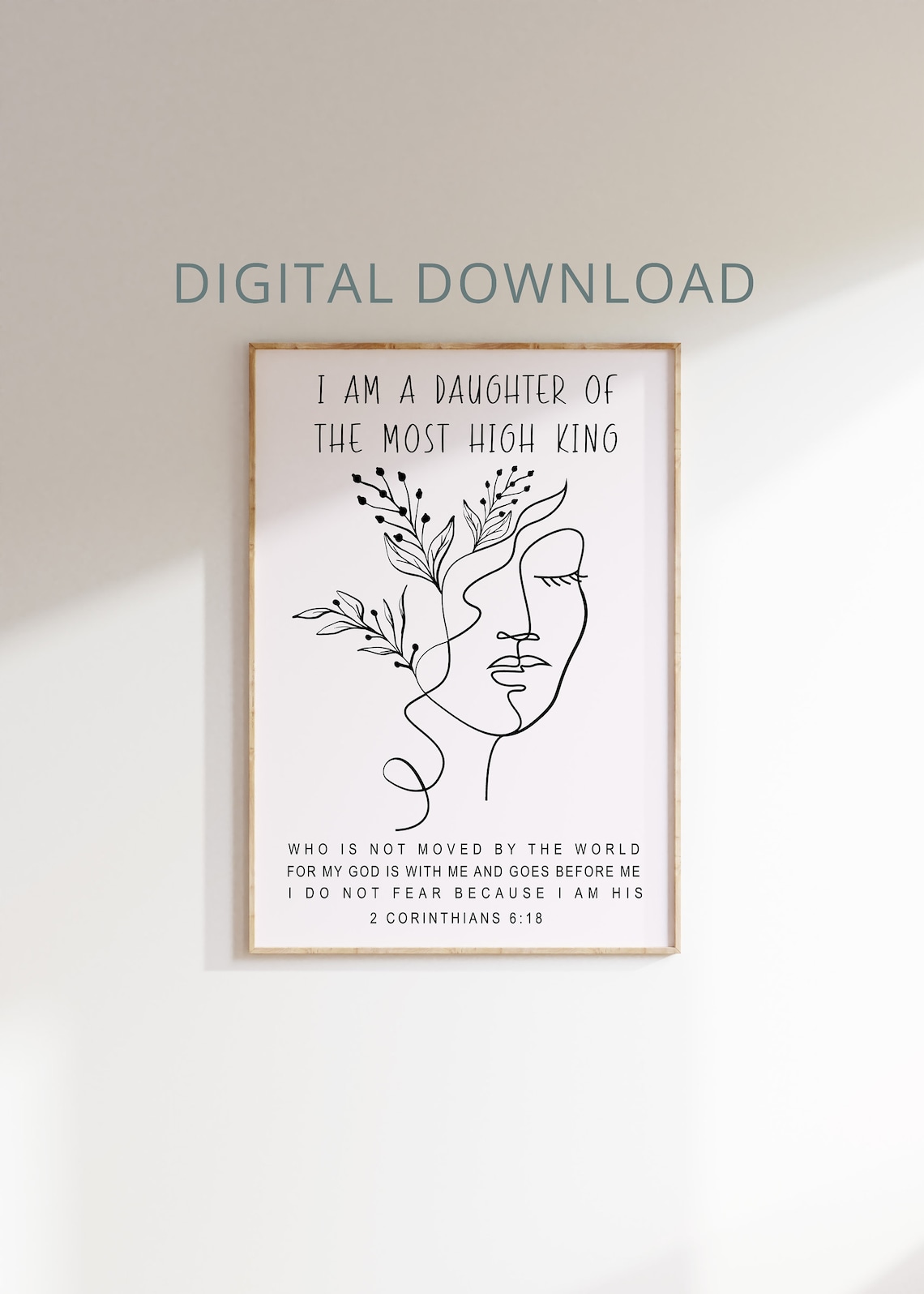 Bible Verse Printable Wall Art Positive Affirmation, Christian Faith ...