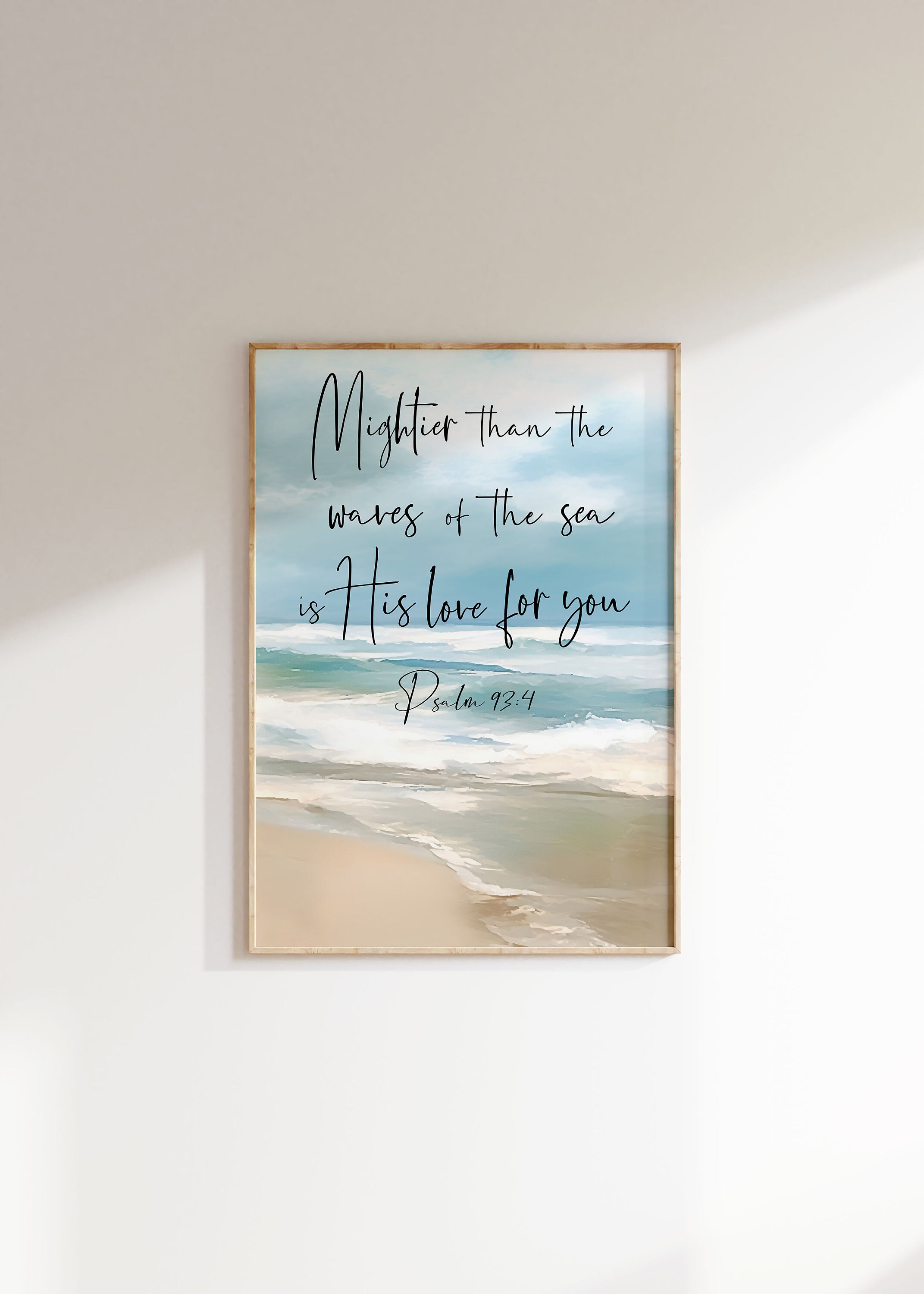 Mightier Than the Waves of the Sea Bible Verse Poster GG261 - Etsy