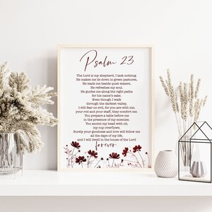 The Lord is My Shepherd - Psalm 23 - Bible Verse Poster - Etsy