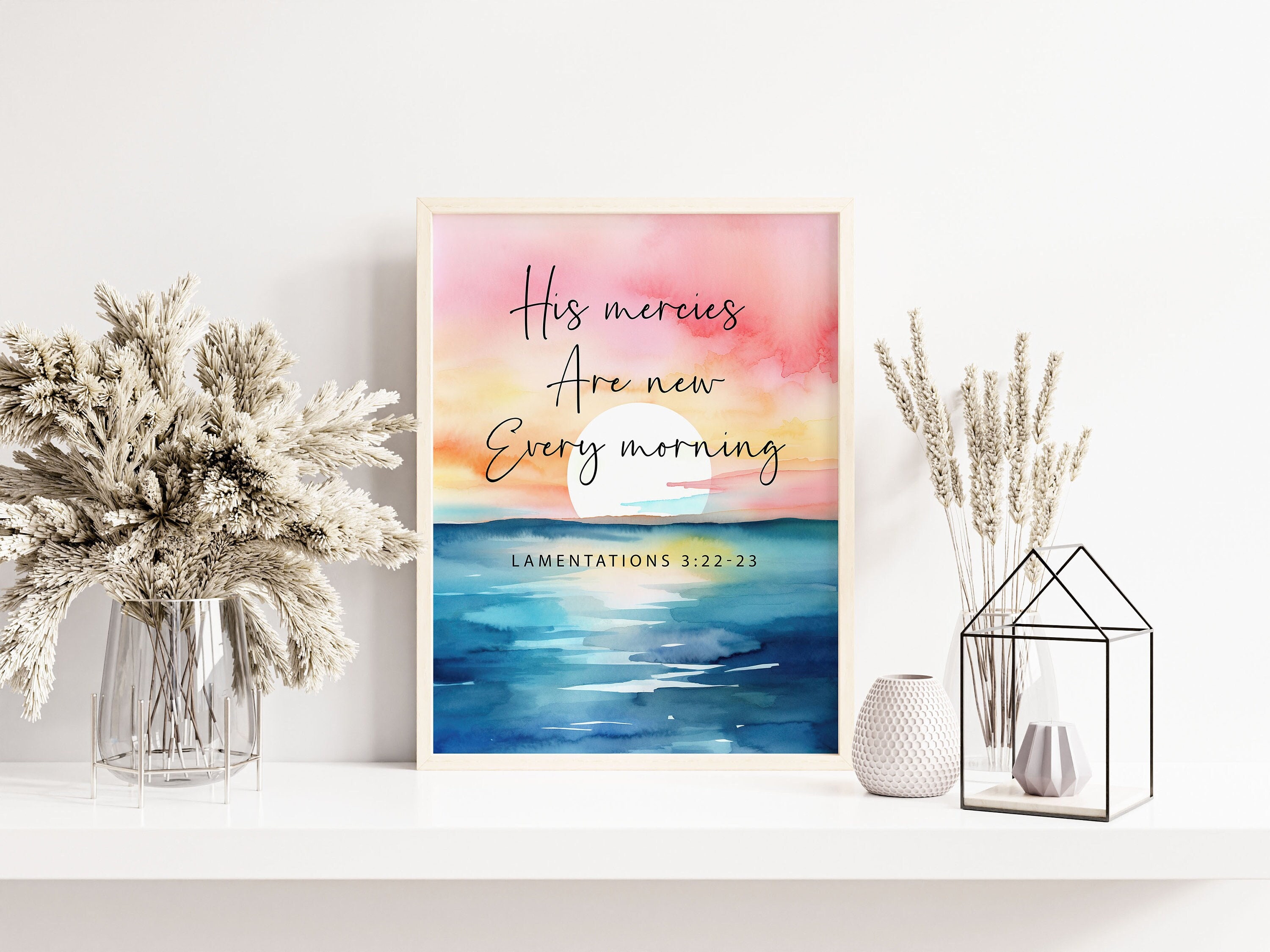 His Mercies Are New Every Morning Bible Verse Poster GG260 - Etsy