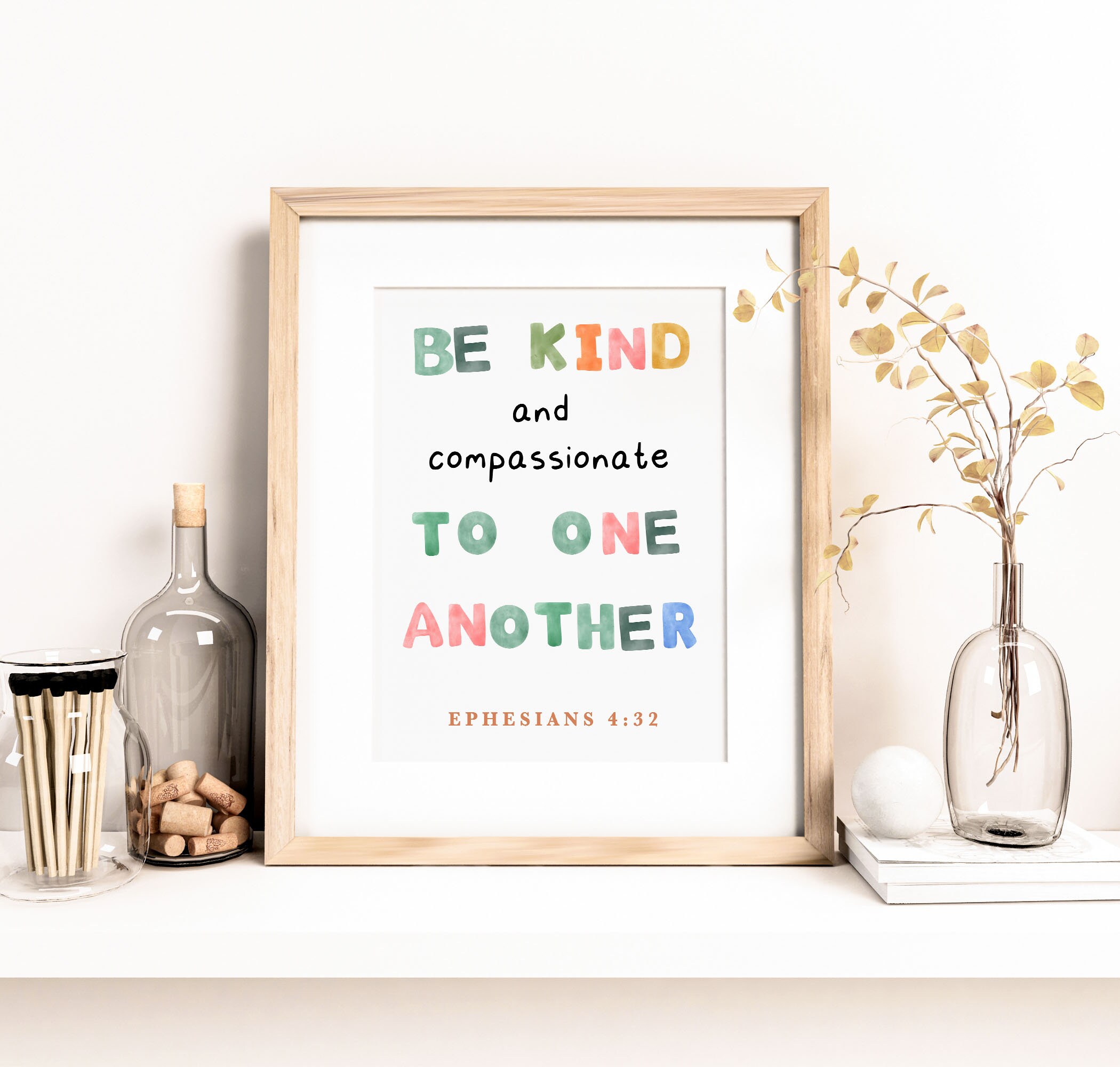 Encouraging Christian Poster for Kids - Be Kind to One Another ...