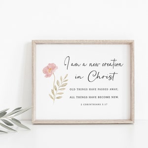 New Creation 2 Corinthians 5:17 - Modern Minimalist Print - Etsy