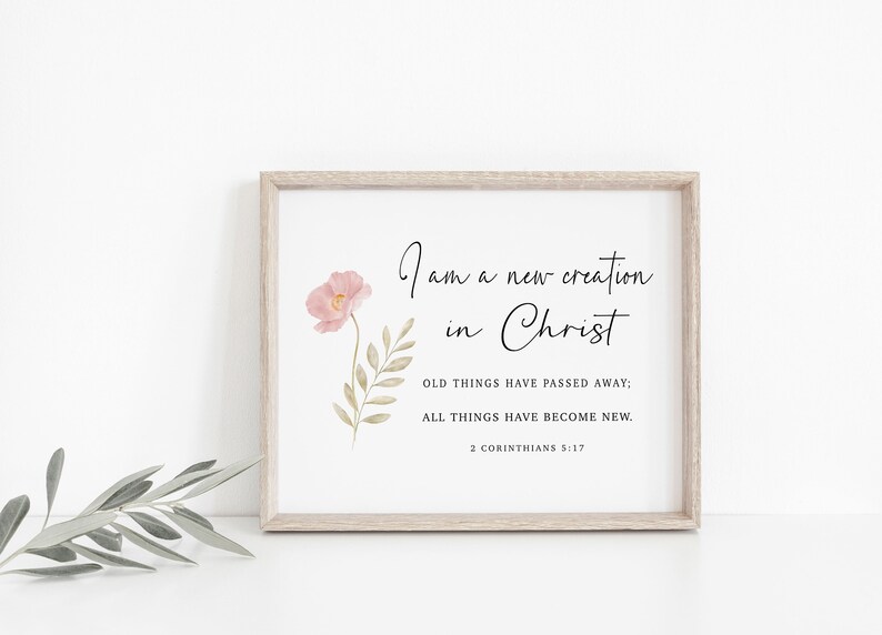 New Creation 2 Corinthians 5:17 - Modern Minimalist Print - Etsy