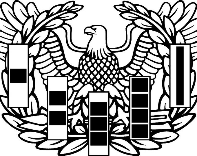 Warrant Officer Rising Eagle Badge Logo Ranks Insignia Seal Digital ...