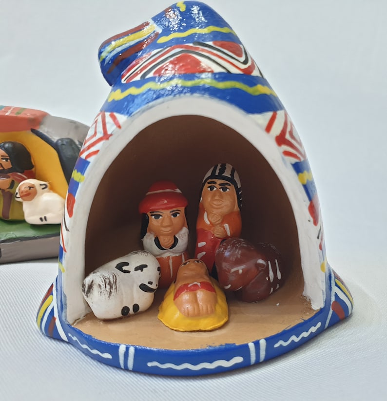 Nativity Scene Peru, Andean Handmade Ceramic Nativity Scenes Christmas ...
