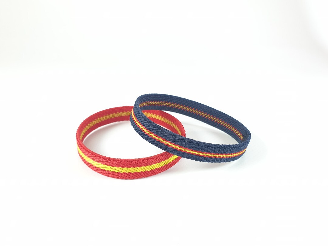 Elastic Bracelets Men / Women Colors of the Flag of Spain / Rubber ...