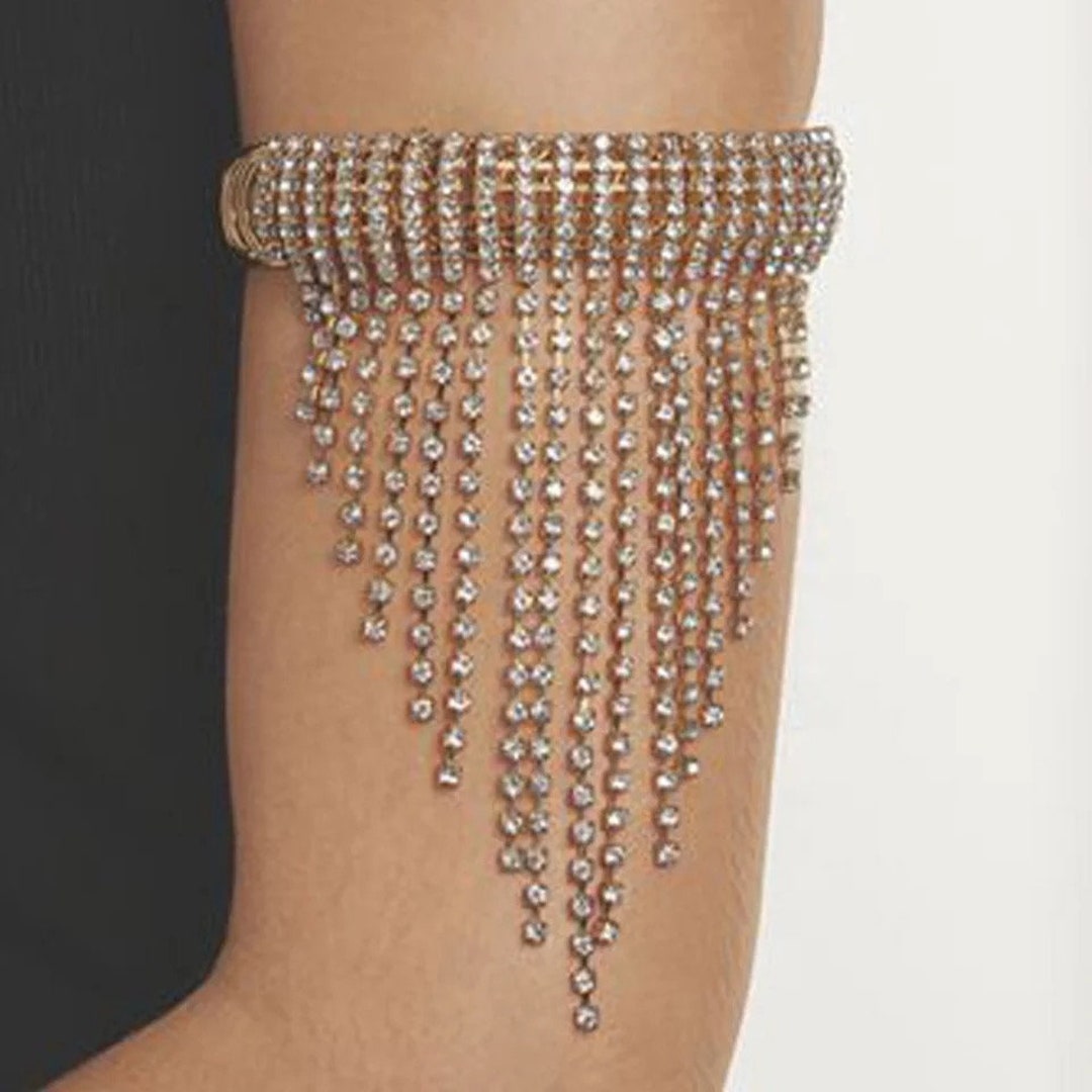 New Fashion Rhinestone Tassel Arm Bracelet Bangle - Etsy