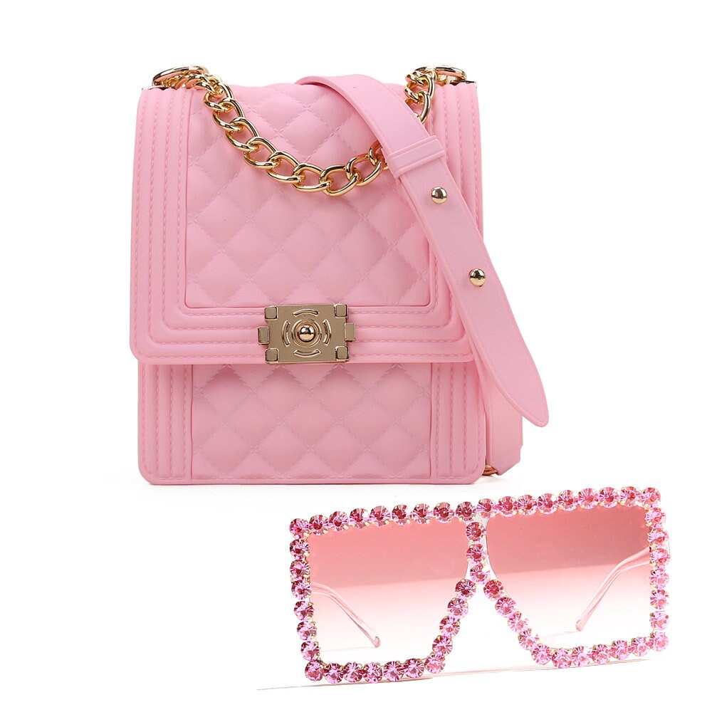 2 Pieces Set Jelly Purse Handbags and Sunglasses - Etsy