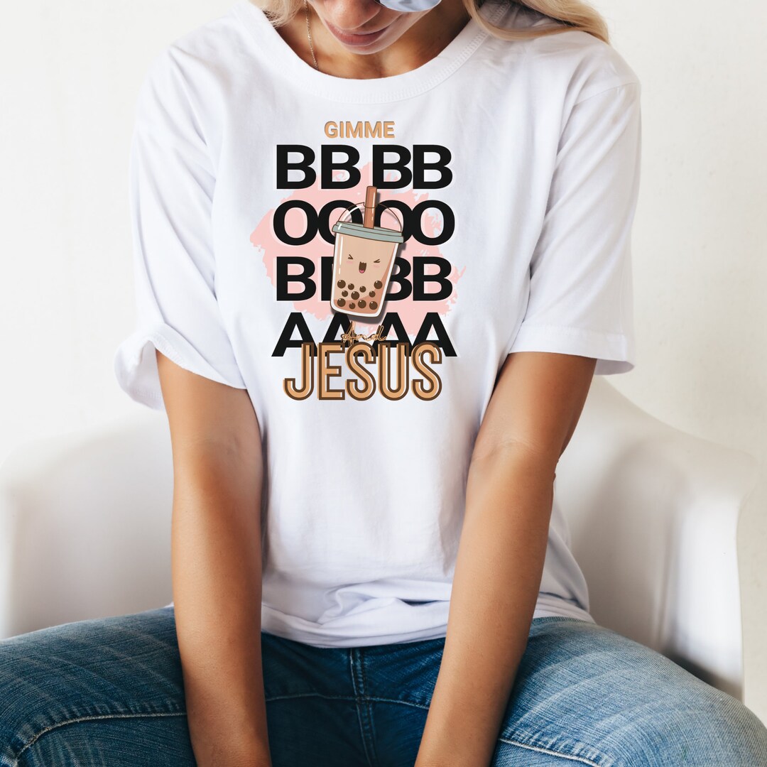 White Boba and Jesus Tee Jesus Christ Tshirt Funny - Etsy