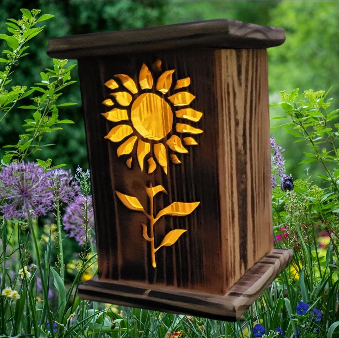 Sunflower Solar Lanterns and Post Tops - Etsy
