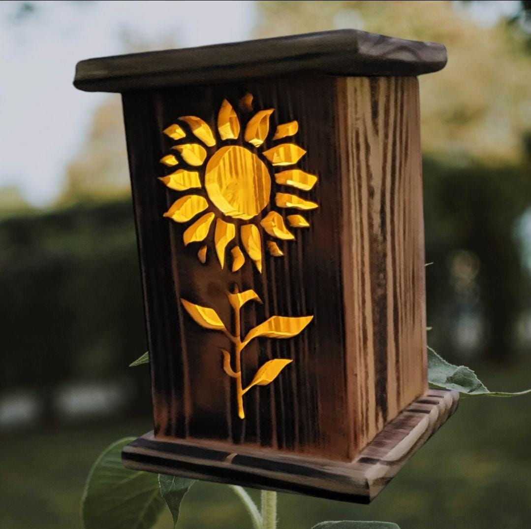 Sunflower Solar Lanterns and Post Tops - Etsy