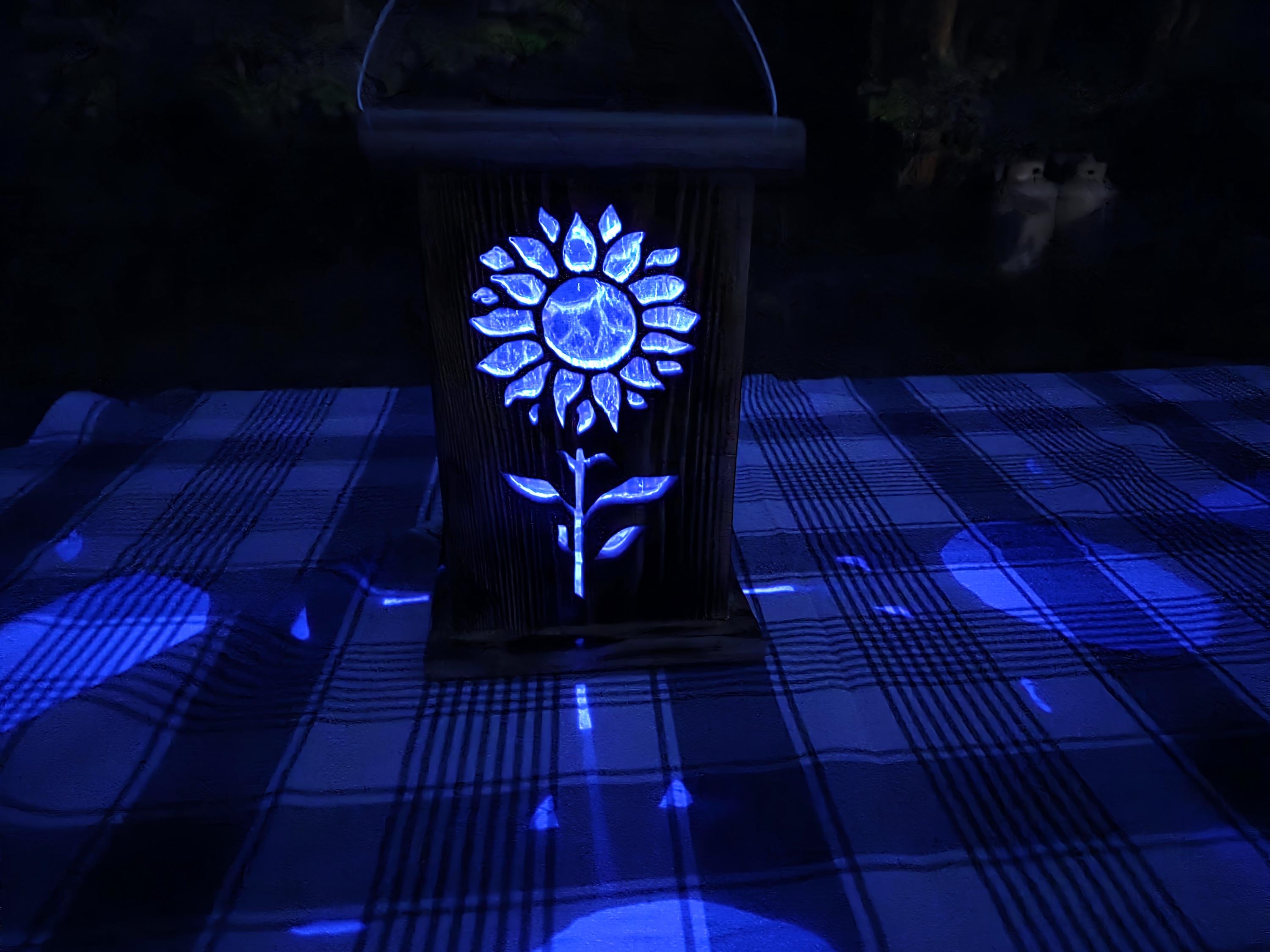 Unique Wooden Sunflower Solar Lanterns - Etsy