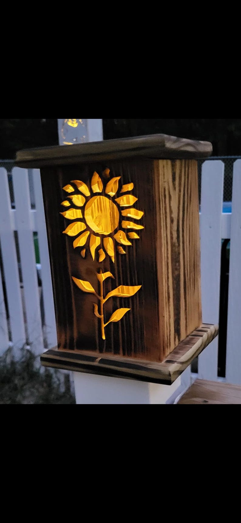 Sunflower Solar Lanterns and Post Tops - Etsy