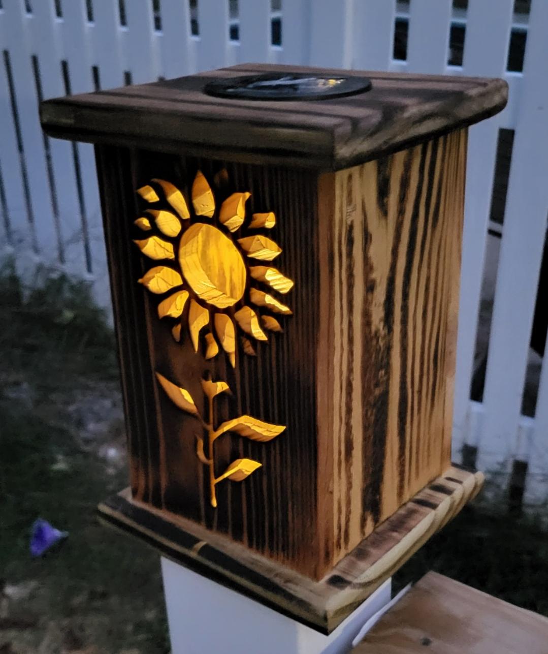 Sunflower Solar Lanterns and Post Tops - Etsy
