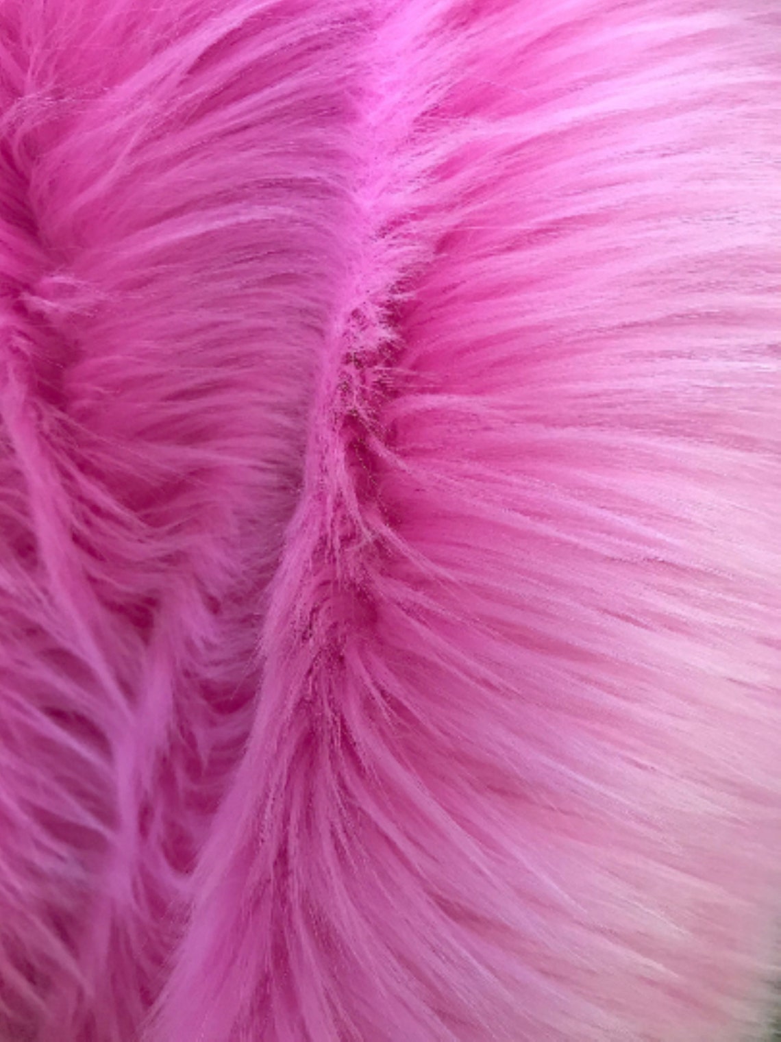Bubblegum Pink Luxury Shag Faux Fur Fabric by the Yard | Etsy
