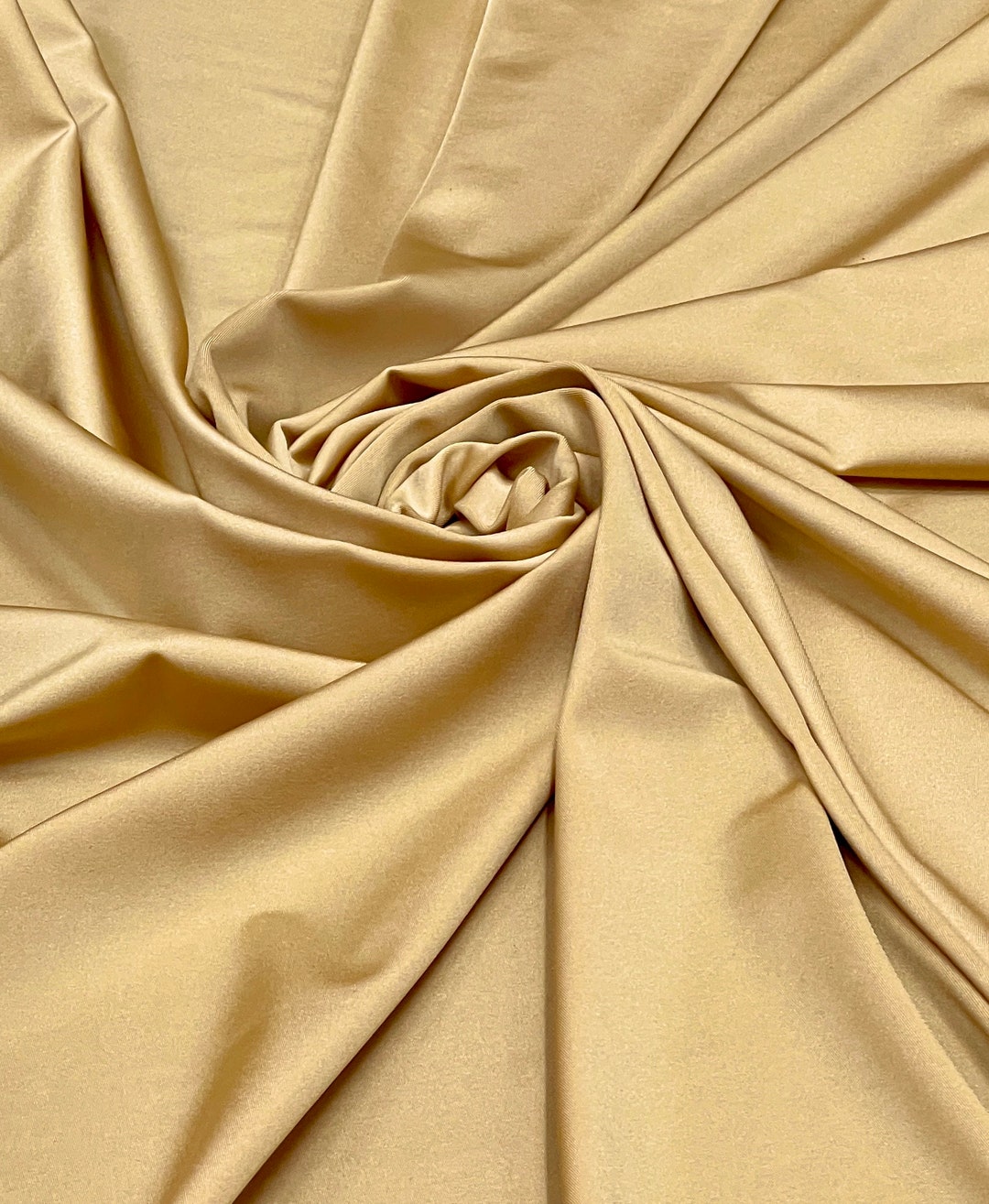 Solid Shiny Gold Four Way Stretch Nylon Spandex Fabric by the Yard, 60 ...
