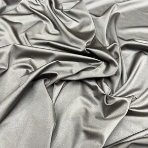 Solid Charcoal Gray Four Way Stretch Nylon Spandex Fabric by the Yard ...