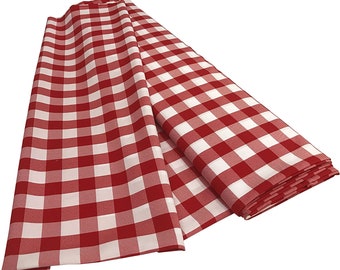 Orange & White 60 Wide 65/35% Poly/cotton Gingham Checkered Plaid ...