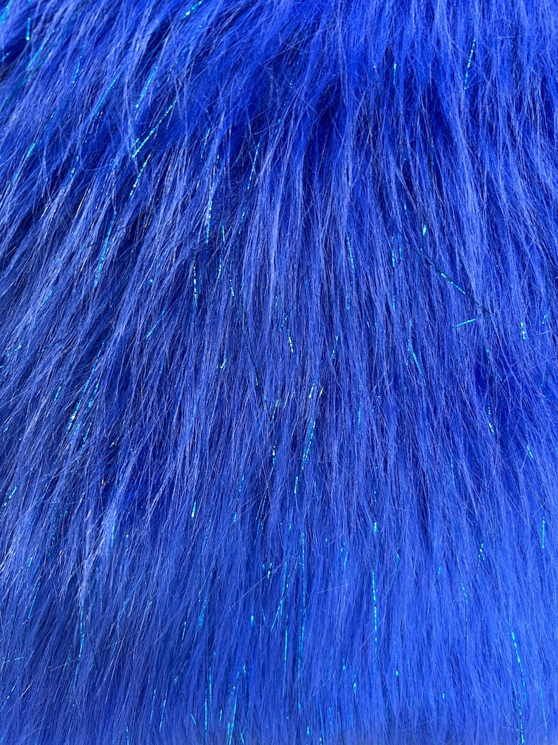 Luxury Shag Long Pile Faux Fur Fabric With Metallic Tinsel - Etsy