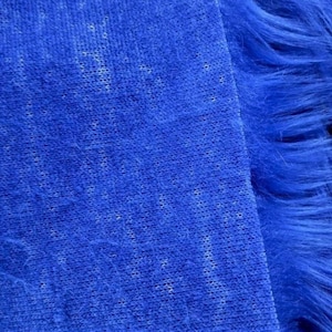 Royal Blue Luxury Shag Faux Fur Fabric by the Yard 60" Wide, Shaggy ...