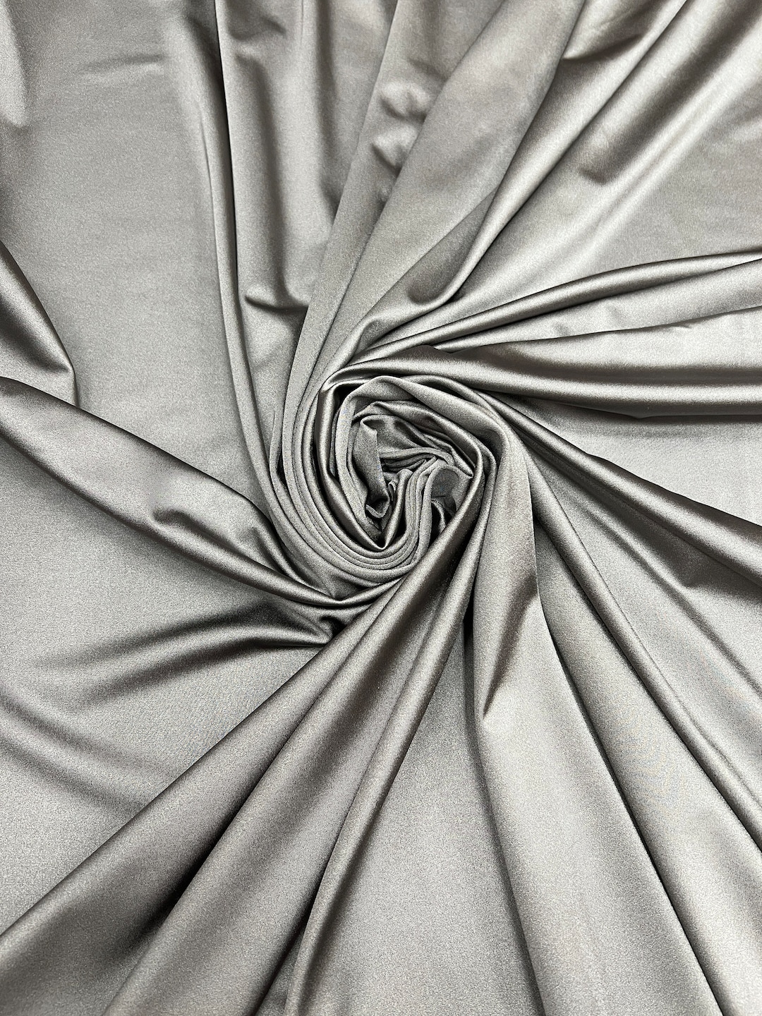 Solid Charcoal Gray Four Way Stretch Nylon Spandex Fabric by the Yard ...