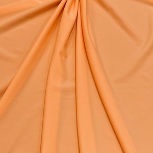 Pastel Creamsicle Orange Four Way Stretch Nylon Spandex Fabric by the ...