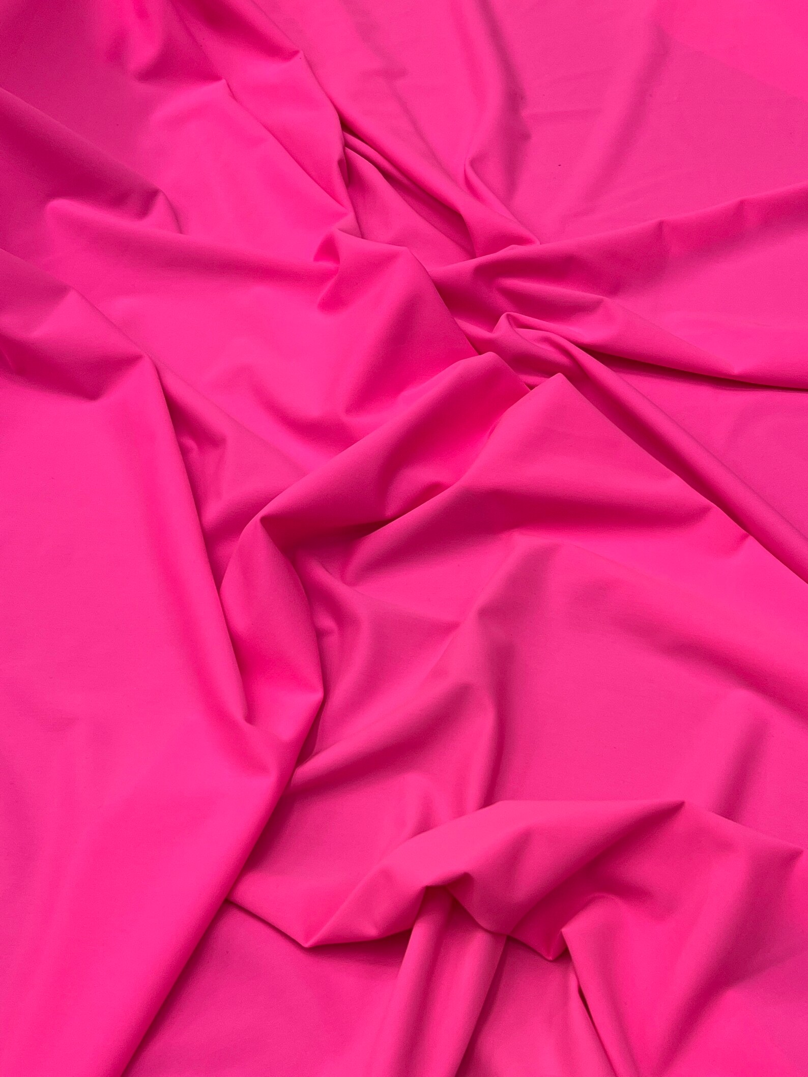 Solid Neon Pink Four Way Stretch Nylon Spandex Fabric by the Yard, 60 ...