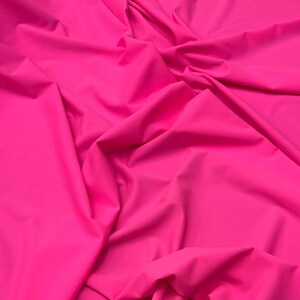 Solid Neon Pink Four Way Stretch Nylon Spandex Fabric by the Yard, 60 ...