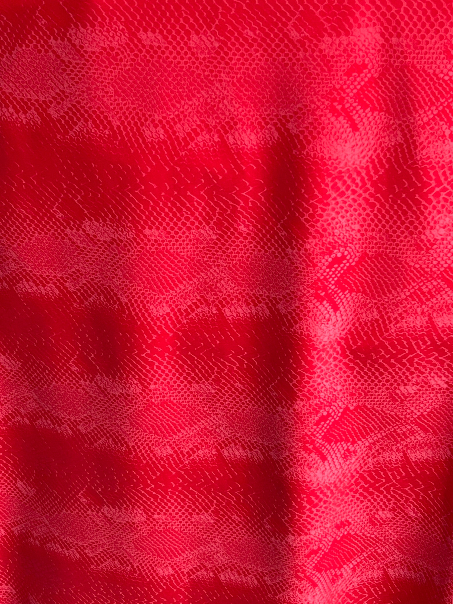 Red Snake Skin Pattern on Stretch Polyurethane Coated Polyester Spandex ...