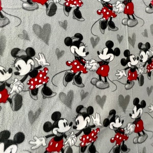 Mickey Mouse & Minnie Mouse Fleece Fabric by the Yard, 60” Wide ...