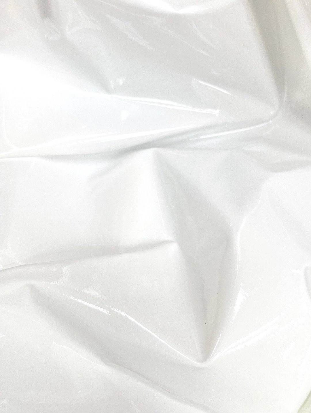 Shiny White 4-way Stretch Vinyl Latex Fabric by the Yard, 60" Wide, DIY ...