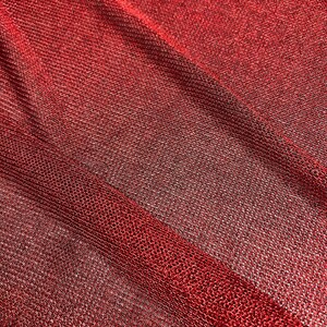 Stretch Metallic Ruby Red Mesh Chainmail Fabric, 60" Wide, Sheer, 2-way ...