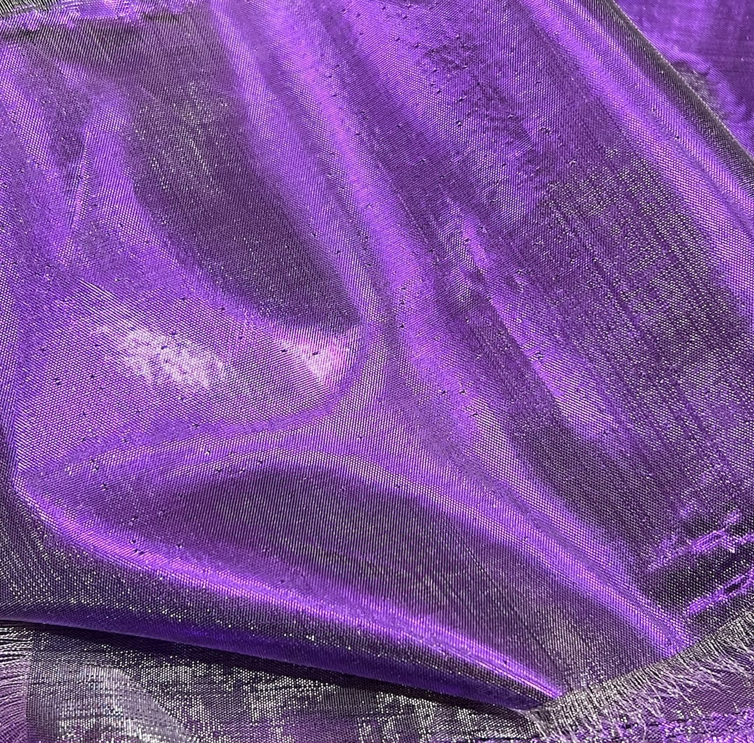 Purple Light Weight Metallic Tissue Lame Fabric by the Yard, 60" Wide ...