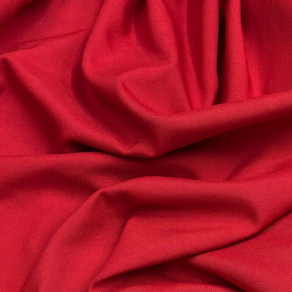 Red Wool Fabric - Etsy