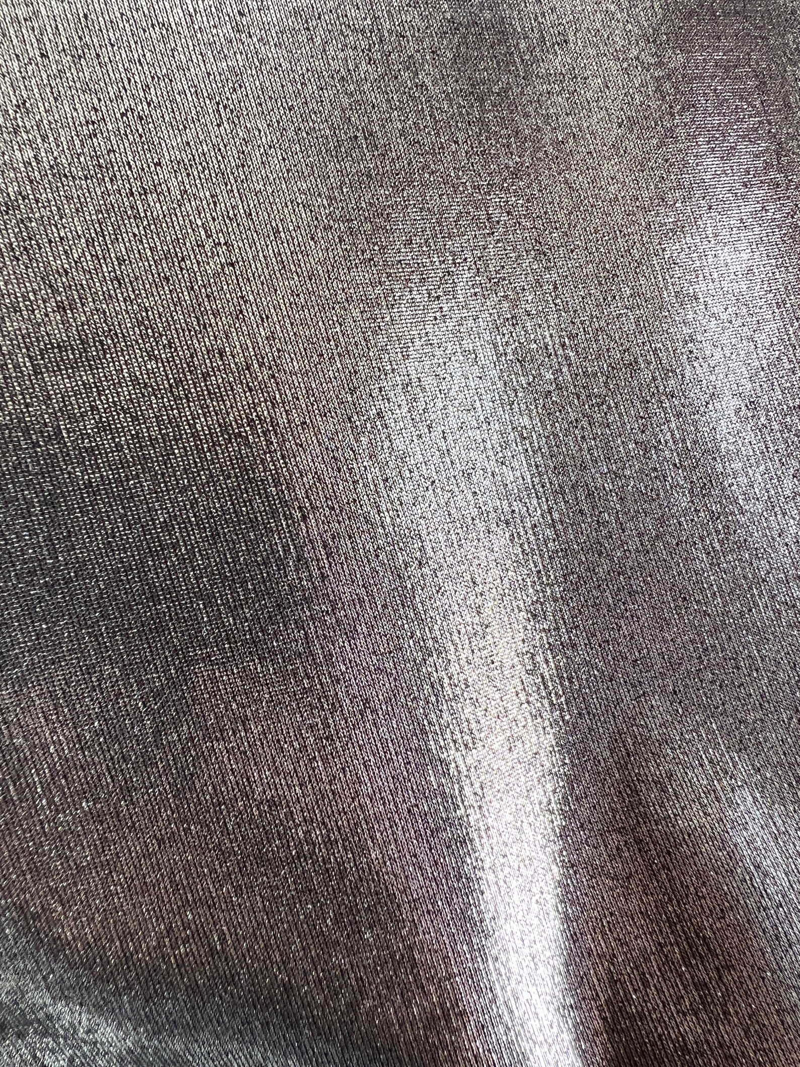 Silver Medium Weight Metallic Knit Slinky Two Way Stretch Fabric by the ...