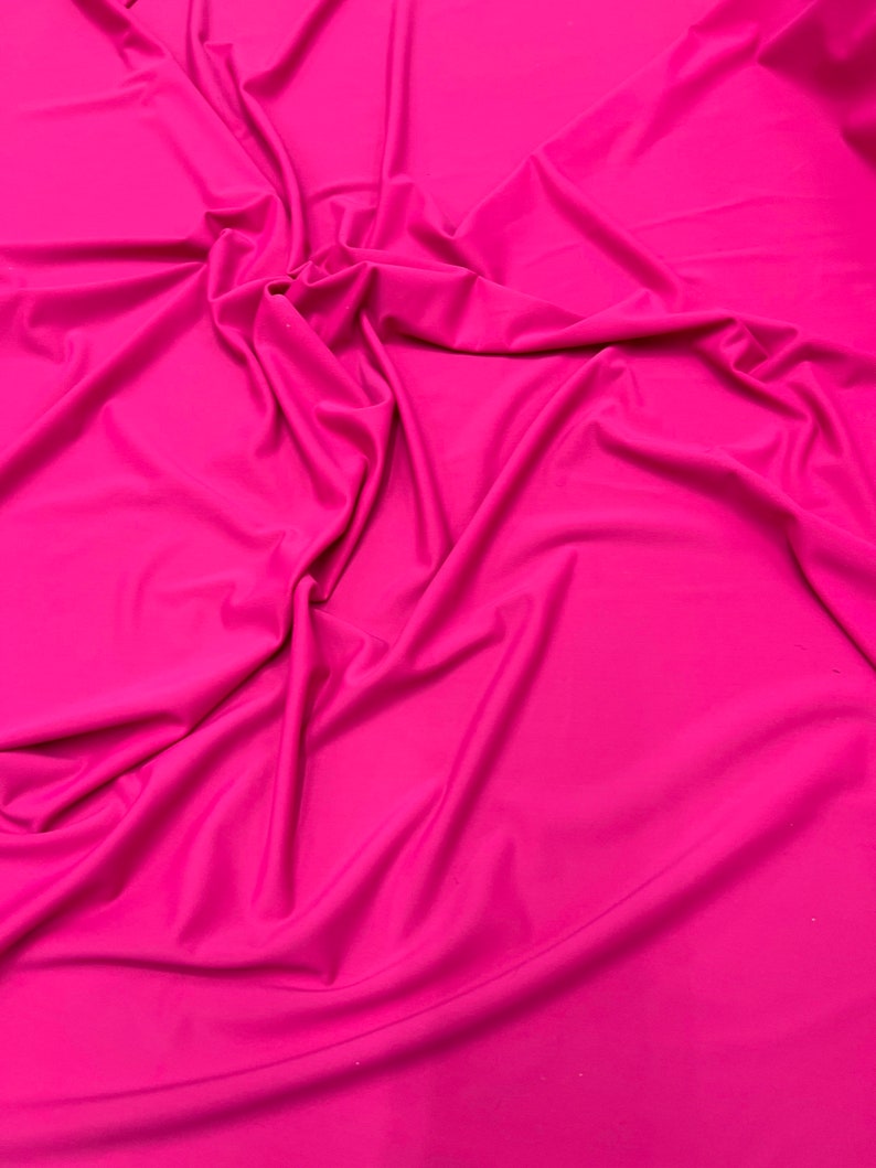 Solid Matte Fuchsia Four Way Stretch Nylon Spandex Fabric by the Yard ...