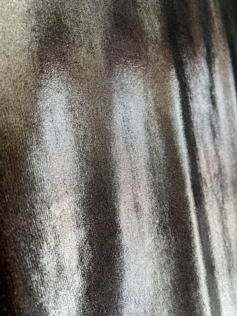 Silver Medium Weight Metallic Knit Slinky Two Way Stretch Fabric by the ...
