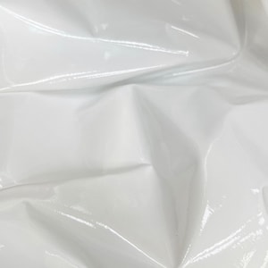Shiny White 4-way Stretch Vinyl Latex Fabric by the Yard, 60 Wide, DIY ...