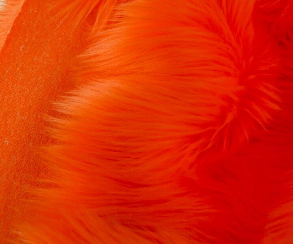 Orange Luxury Shag Faux Fur Fabric by the Yard 60 Wide - Etsy
