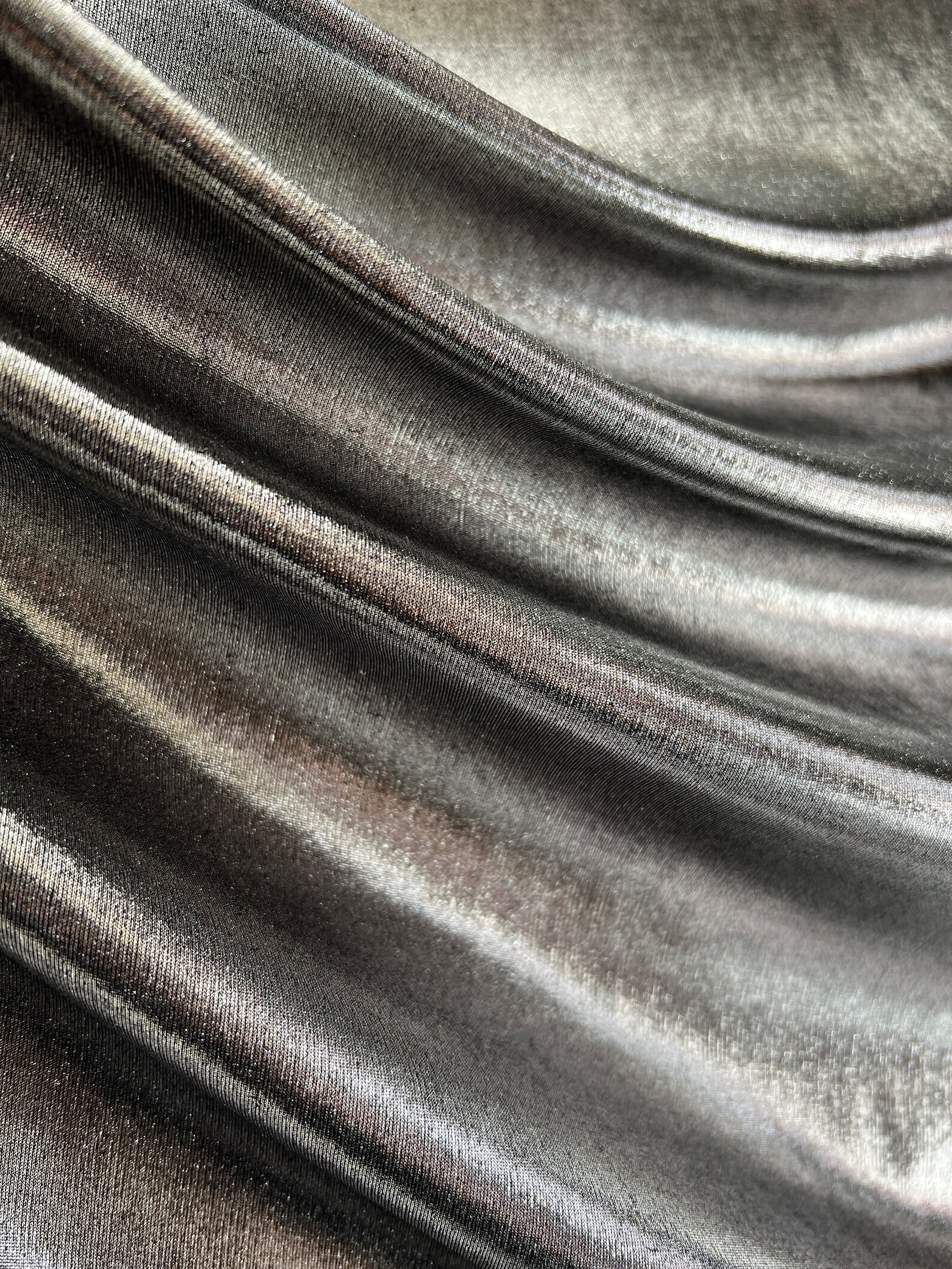 Silver Medium Weight Metallic Knit Slinky Two Way Stretch Fabric by the ...