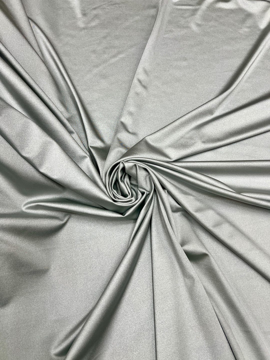 Solid Shiny Silver Four Way Stretch Nylon Spandex Fabric by the Yard ...