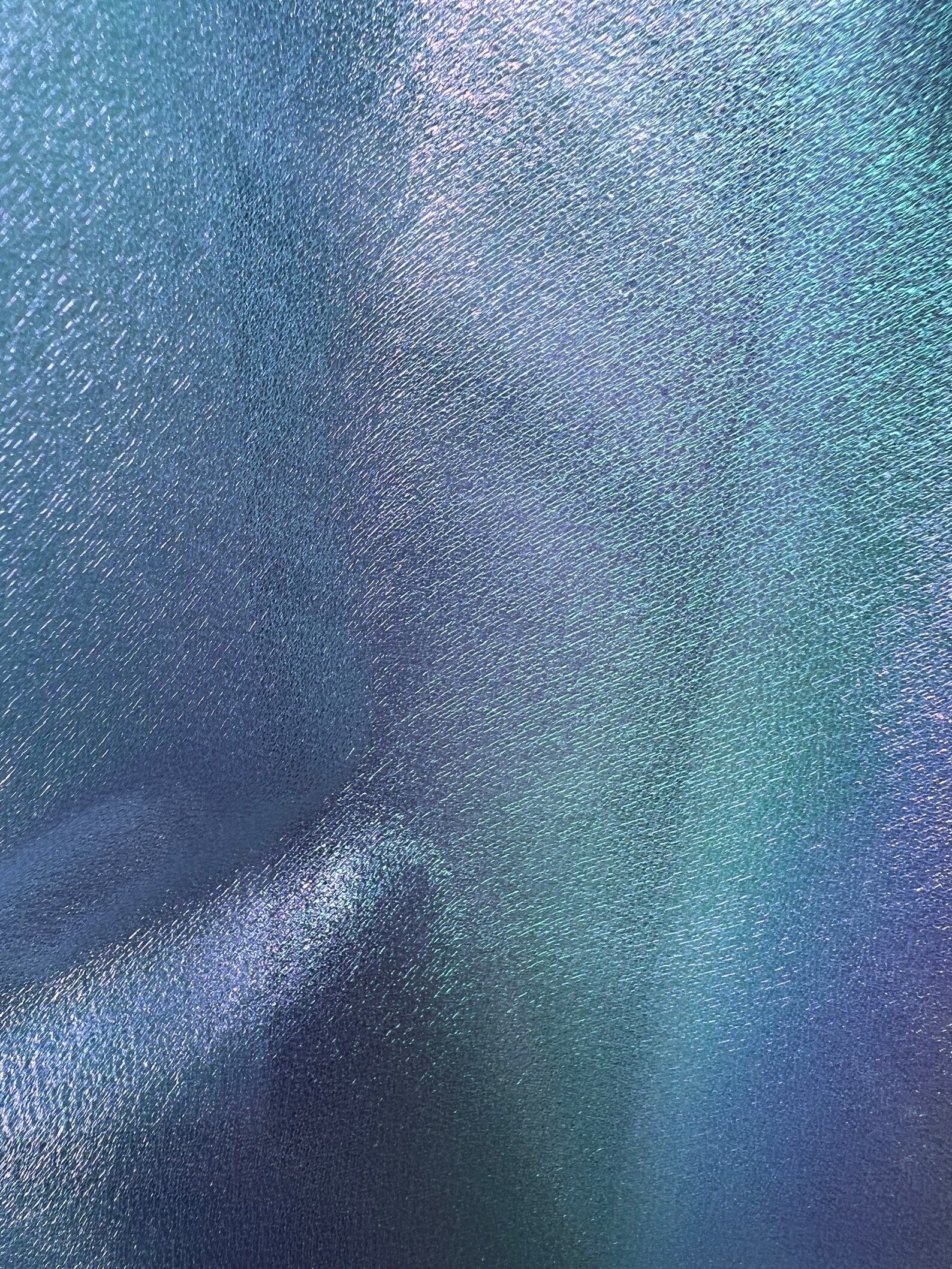 Lightweight Metallic Knit One Way Stretch Light Blue Rainbow Foil ...