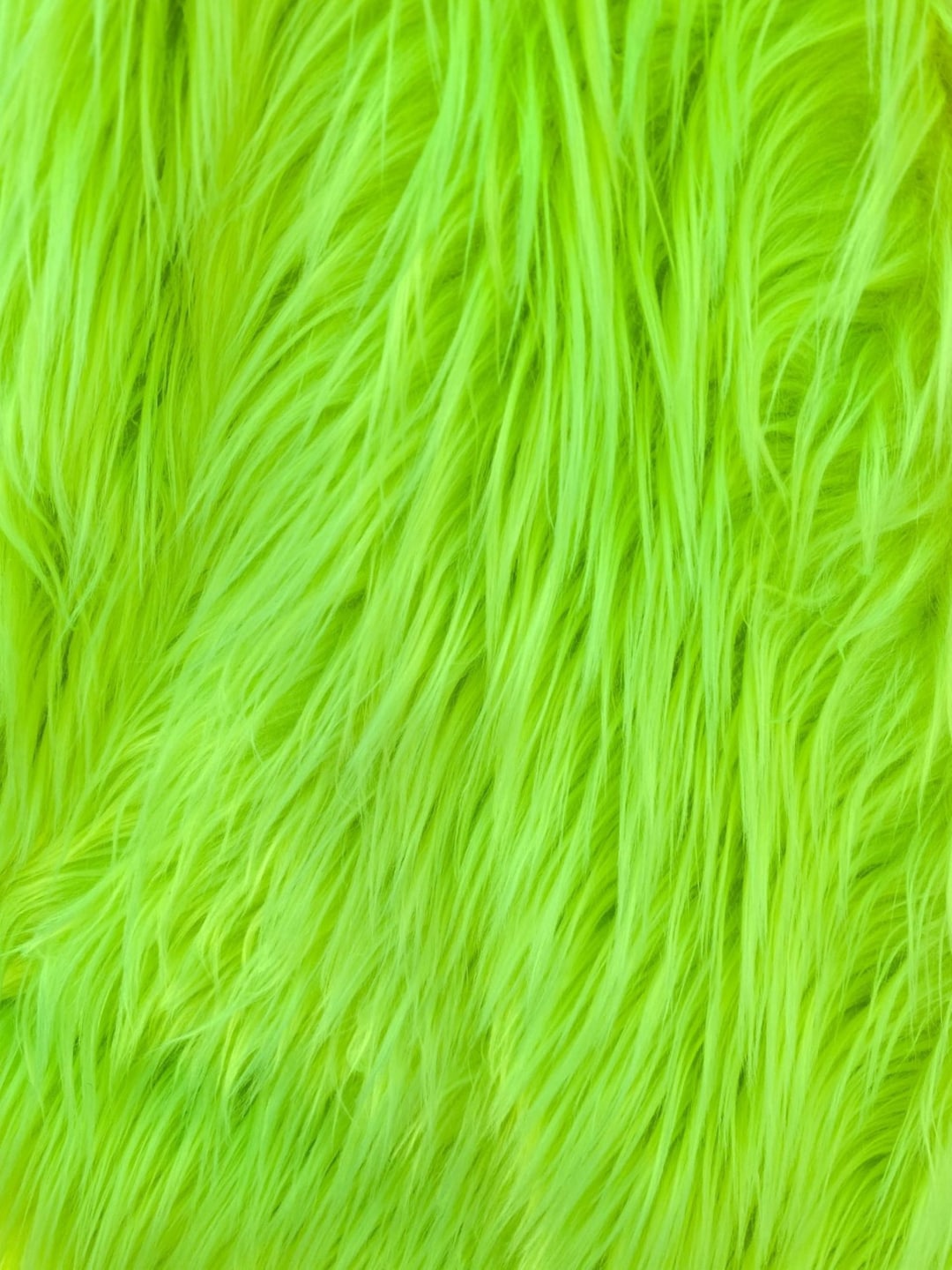 Neon Highlighter Yellow Luxury Shag Faux Fur Fabric by the Yard 60 ...