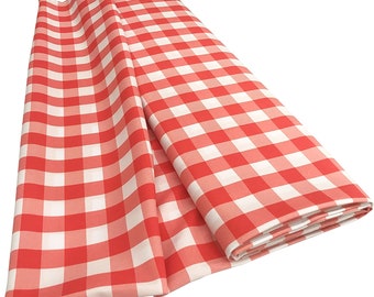 Orange & White 60 Wide 65/35% Poly/cotton Gingham Checkered Plaid ...