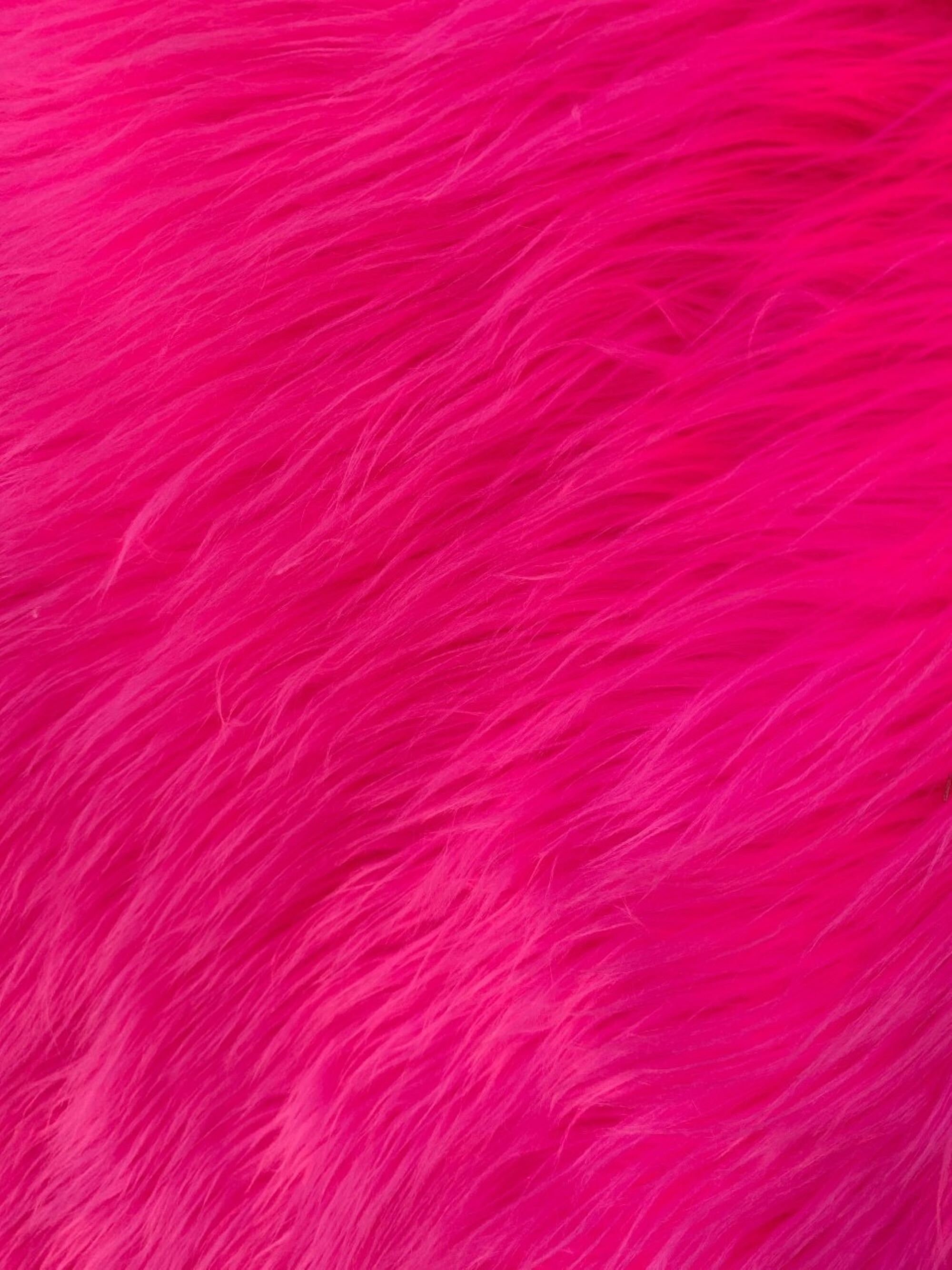 Neon Pink Luxury Shag Faux Fur Fabric by the Yard 60 - Etsy