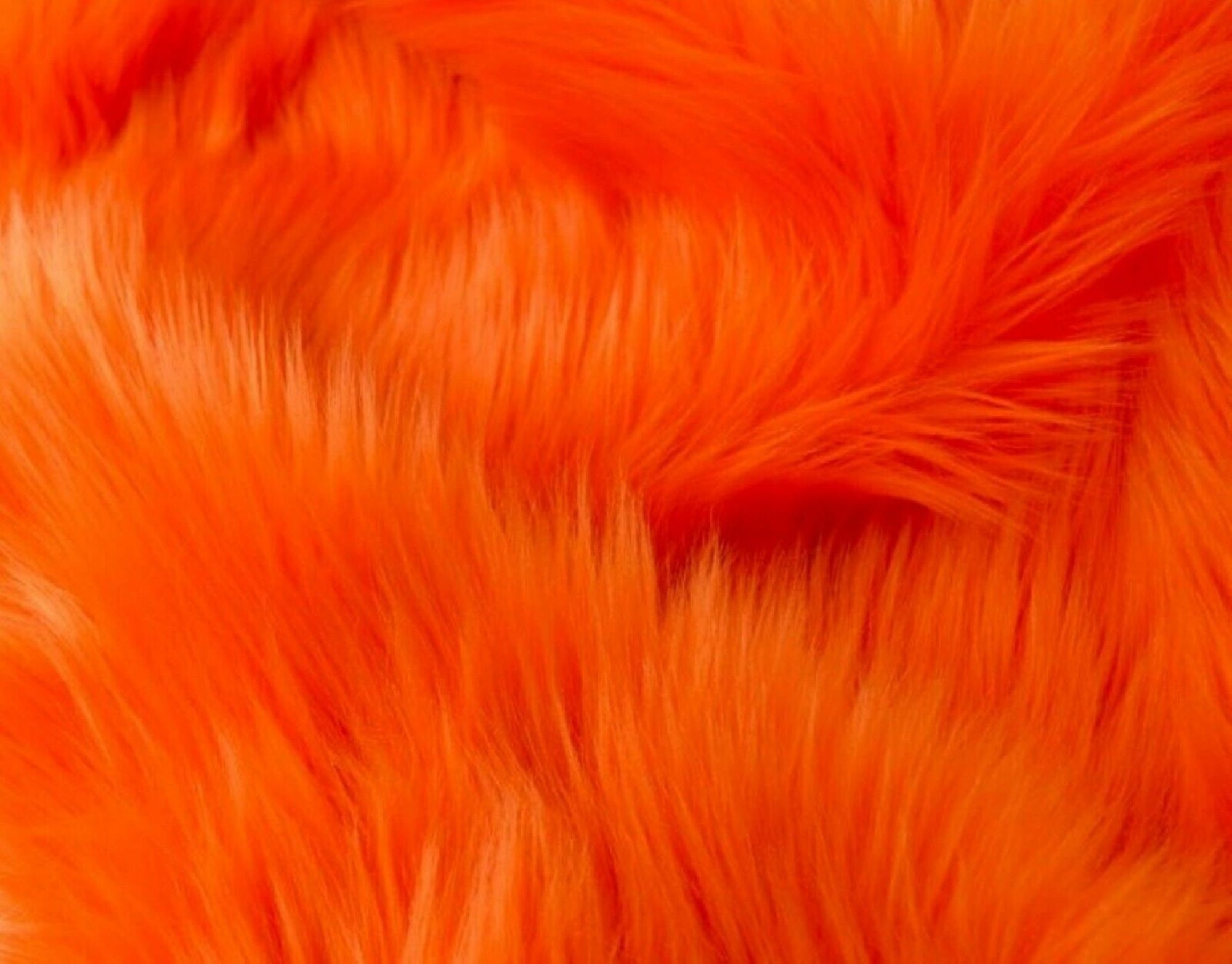 Orange Luxury Shag Faux Fur Fabric by the Yard 60 Wide - Etsy