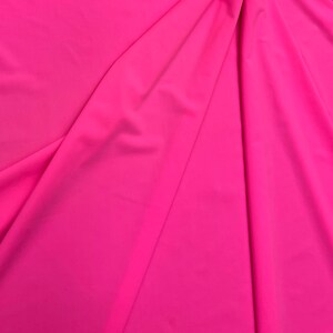 Solid Neon Pink Four Way Stretch Nylon Spandex Fabric by the Yard, 60 ...