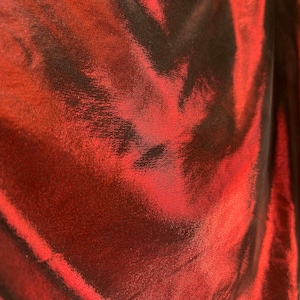 Red Medium Weight Metallic Knit Two Way Stretch Polyester Spandex Lame ...